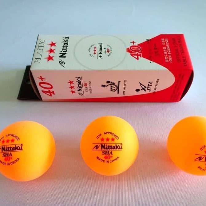 Jual Bola pingpong/bola tenis meja NITTAKU kuning 40 mm | Shopee Indonesia