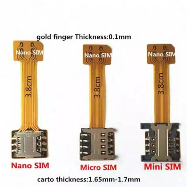 Jual Hybrid Dual Sim Extension - Nano to Micro Card Adapter MicroSD ...