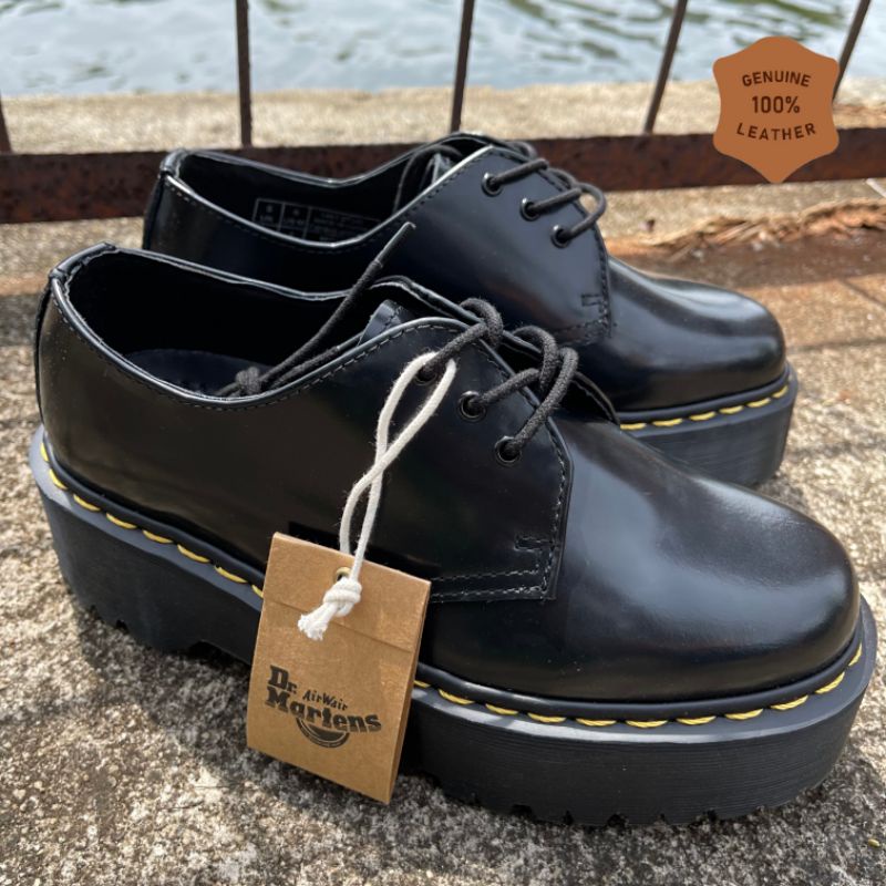 Jual (NEW) Sepatu Docmart Boots Dr.Martens 1461 QUAD Platform low Black ...