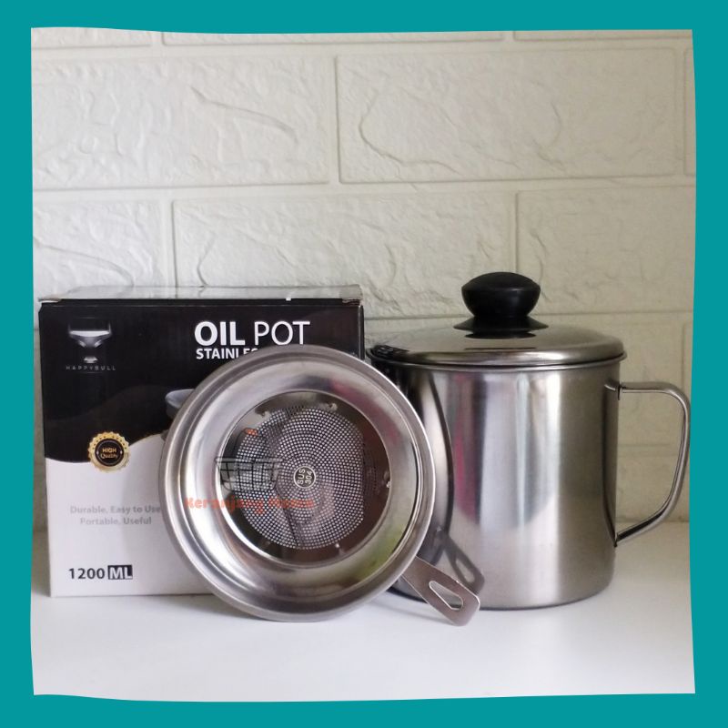 Jual Saringan Minyak / Oil Pot / Tempat Minyak Goreng Bekas / Mini ...