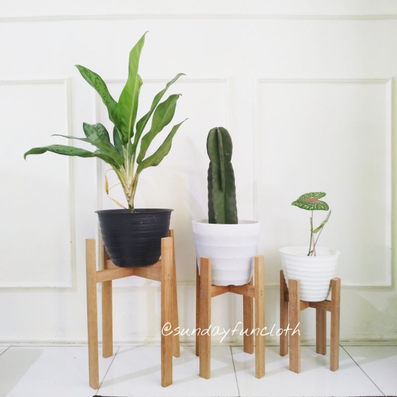 Jual Stand Pot / Standing Pot Kayu SET/SATUAN | Shopee Indonesia