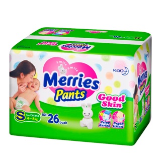 Jual Merries Popok Pants Good Skin S26/M22/L20/XL16 | Shopee Indonesia