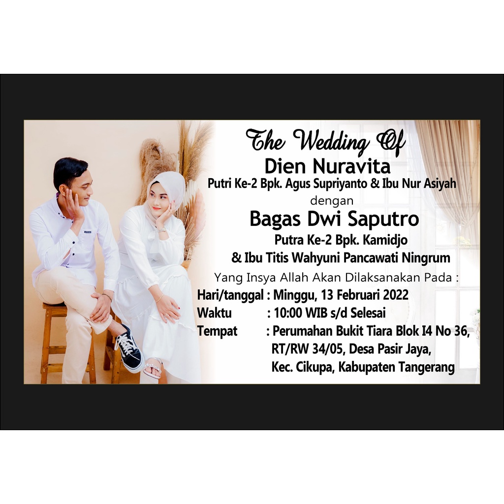 Jual Kartu Undangan Punjungan 10x7cm | Shopee Indonesia