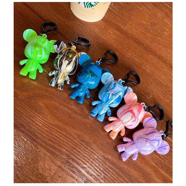 Jual Gantungan Kunci Violent Bear Keychain Pop It Key Chain DIY Fluid ...