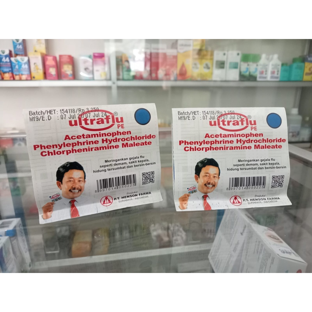 Jual Ultraflu 1 Strip / 4 Tablet Kaplet / Obat Flu, Bersin, Demam ...
