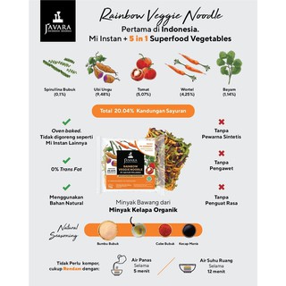 Jual Javara Rainbow Veggie Noodle 76gr / Mie Sayur Pelangi 76gr, Mie ...