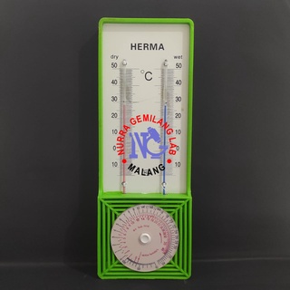 Jual Termometer Bola Basah Bola Kering / Wet and Dry Thermometer ...