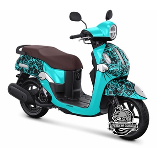 Jual Decal FAZZIO Stiker Fullbody YAMAHA FAZZIO 2022 doodle art keren ...