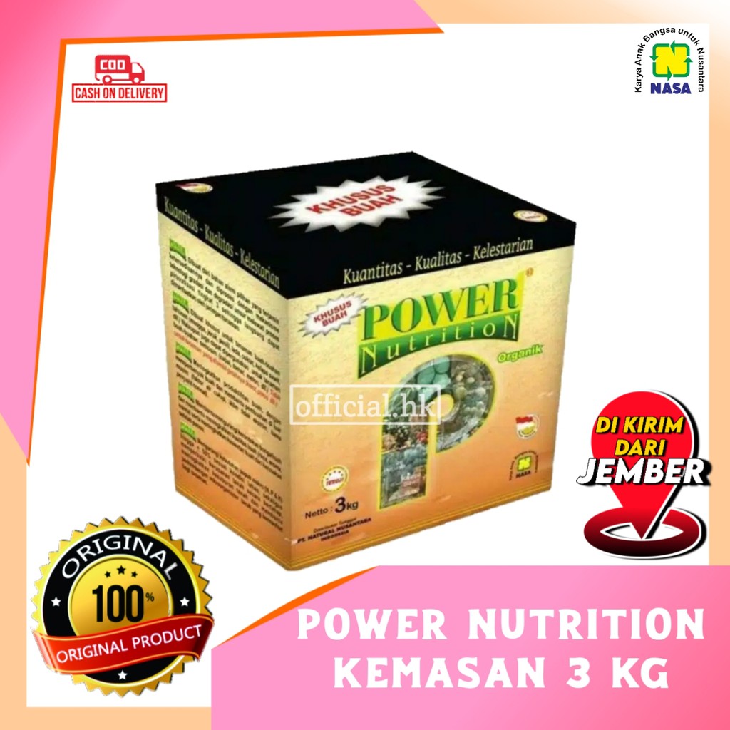 Jual PUPUK POWER NUTRITION KEMASAN 3 kg nutrisi tanaman pelebat buah ...