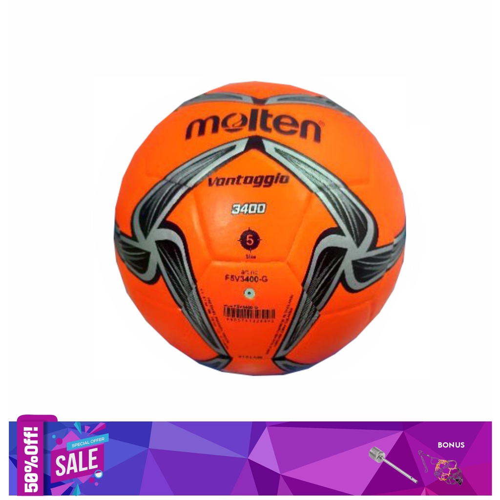 Jual bola sepak molten vantaggio original free jaring dan pentil | Shopee Indonesia