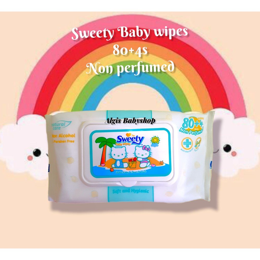 Jual SWEETY Baby Wipes isi 80+4 Non Perfumed / Tissue Tisu Basah Sweety ...