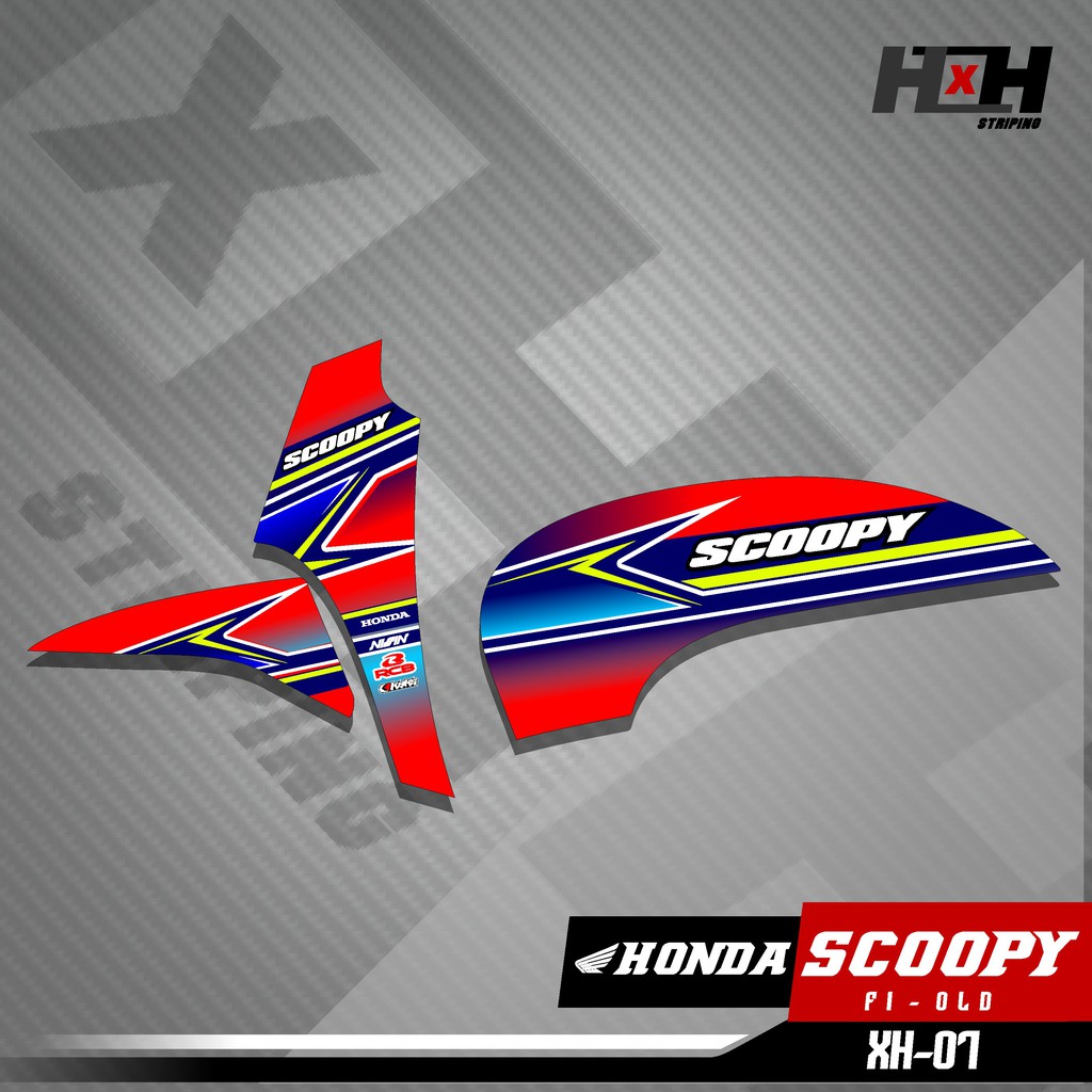 Jual Stiker Striping List Variasi Scoopy Fi Motif Desain Racing Road ...