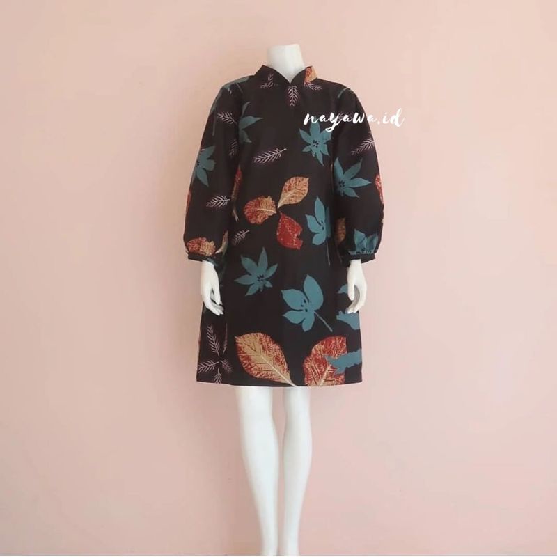 Jual [Bisa COD+Free Masker+Gift]Yewwa Dress Batik Modern//Batik Modern ...