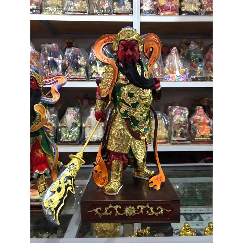 Jual patung kwan kong/guan yu/ kwankong berdiri fiber 12 inch | Shopee ...