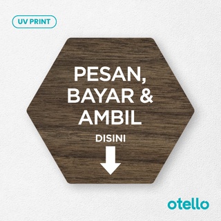 Jual Signage Pesan Bayar dan Ambil Disini Sign Board Kayu Wood Papan ...