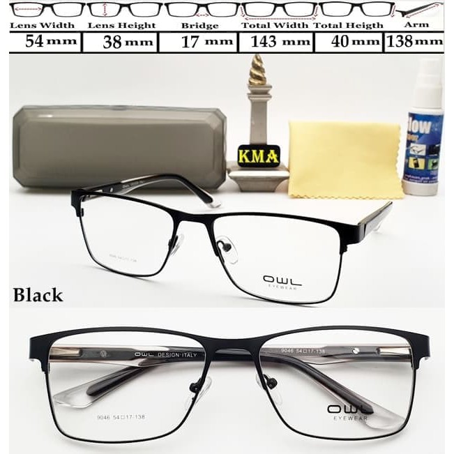 Jual kacamata kotak frame minus OWL frame kacamata minus super unisex ...