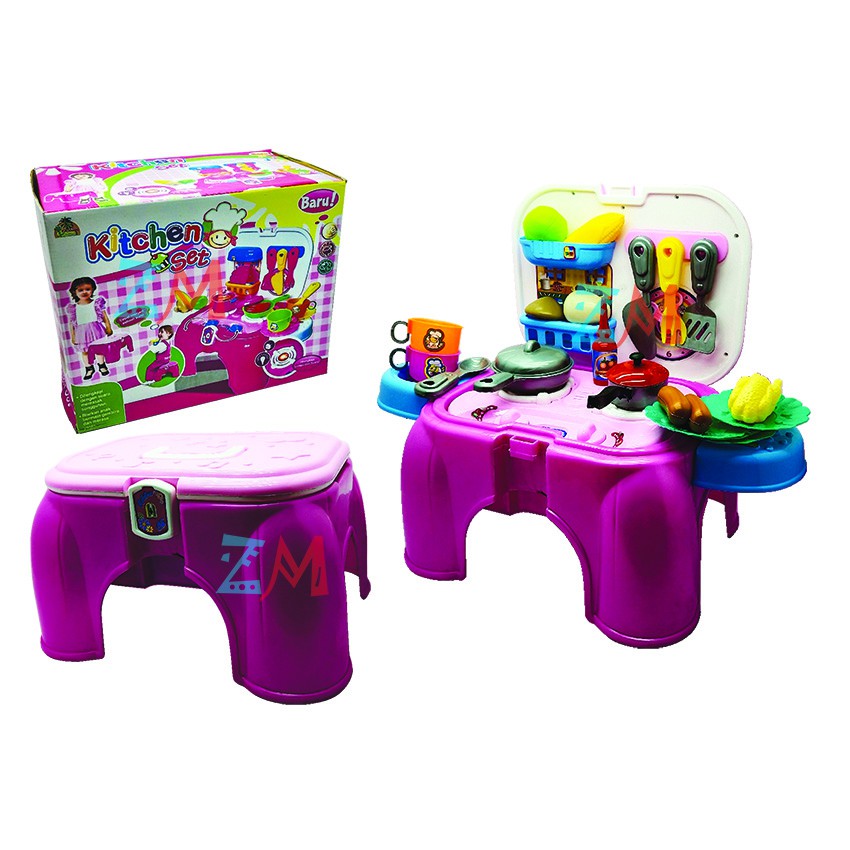 Jual MAINAN ANAK ALAT MASAK-MASAKAN DAPUR - KITCHEN SET KURSI OCT 2021 ...