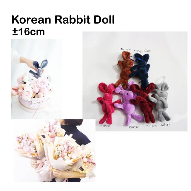 Jual Korean Rabbit Doll - Boneka Kelinci - Bloombox - Box - Bunga ...