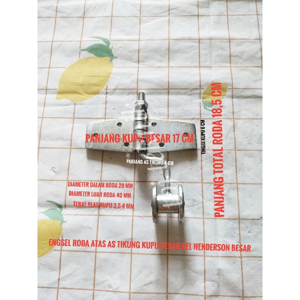 Jual engsel roda atas as tikung kupu besar rel henderson besar | Shopee ...