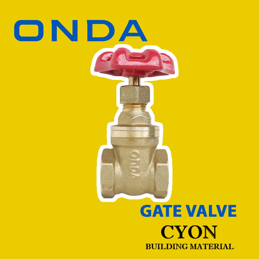 Jual ONDA GATE VALVE KUNINGAN 1 1/2" (STOP KRAN PIPA) | Shopee Indonesia