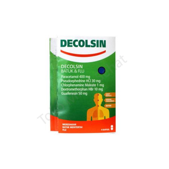 Jual DECOLSIN 4 Kapsul OBAT BATUK DAN FLU / DEMAM / BATUK / PILEK ...