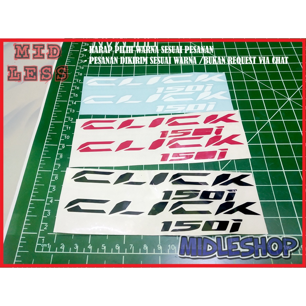Jual Stiker Motor/Cutting Stiker Motor Vinyl Logo isi 2 Click 150 29cm ...