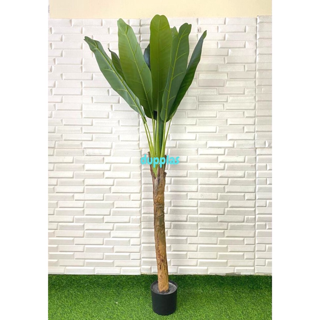 Jual Pohon Artificial Daun Pisang Pelepah X1 T150 Latex Pot Dasar Hitam ...