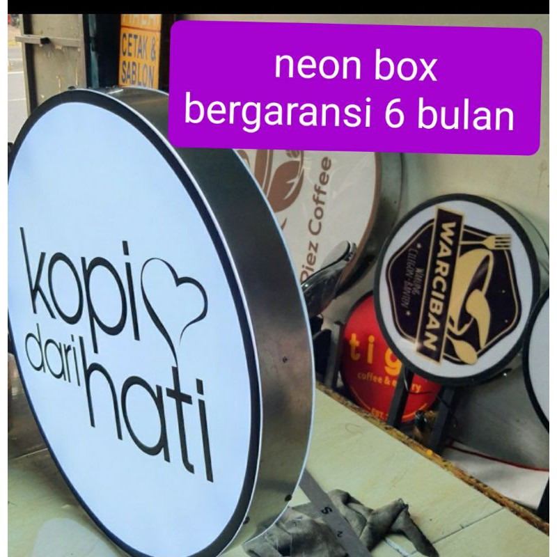 Jual neon box bulat 100cm 2 sisi | Shopee Indonesia
