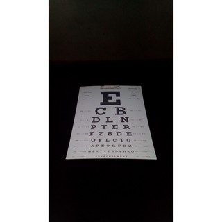 Snellen / Snelen E Chart / Poster Kertas Test / Tes Penglihatan Alat ...