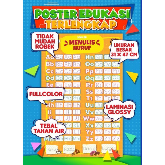 Jual Poster Edukasi belajar anak PAUD TK Kindergarten SD | Shopee Indonesia