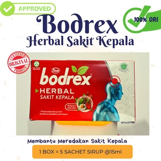 Jual BODREX HERBAL SAKIT KEPALA 1 BOX = 5 SACHET SYRUP @15ML Indonesia ...