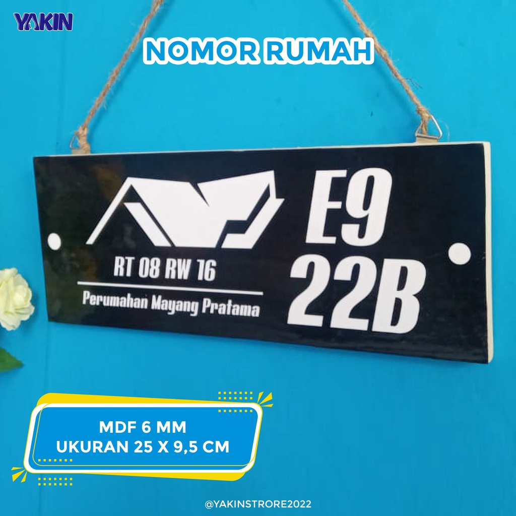 Jual Papan Alamat Nomor Rumah Kayu Nomer No Minimalist Print Label ...
