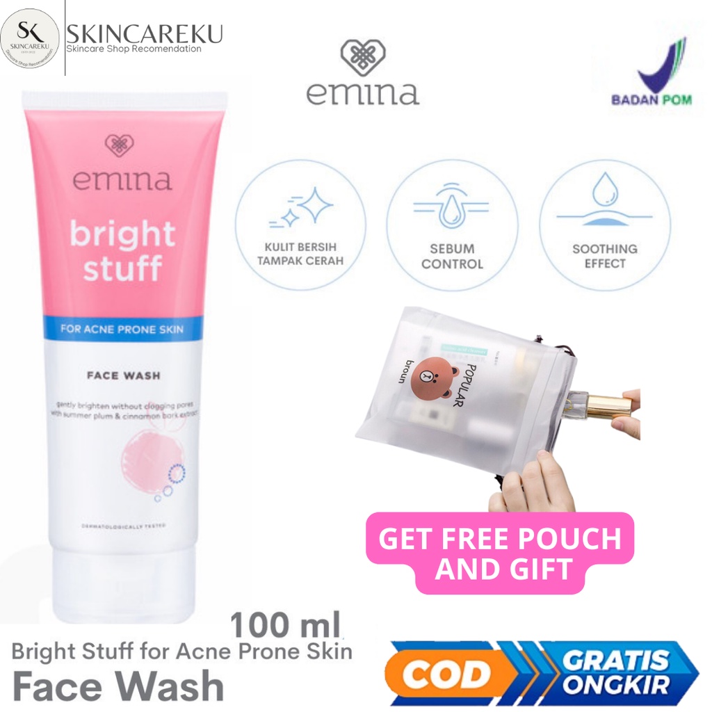 Jual EMINA Brigh Stuff For Acne Prone Skin Face Wash / Sabun Cuci Muka ...