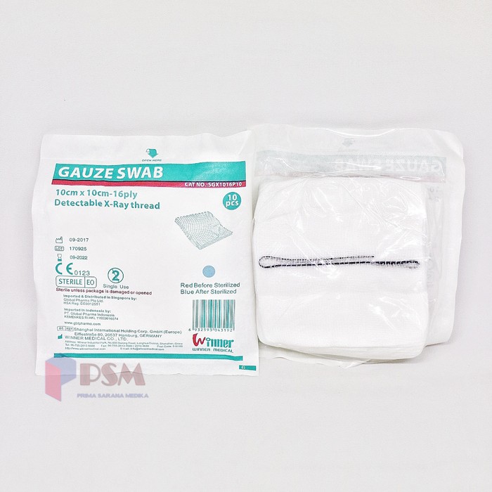 Jual X-Ray Gauze Swab 10x10cm 16ply 10s Winner / Kasa Steril LD Onemed ...