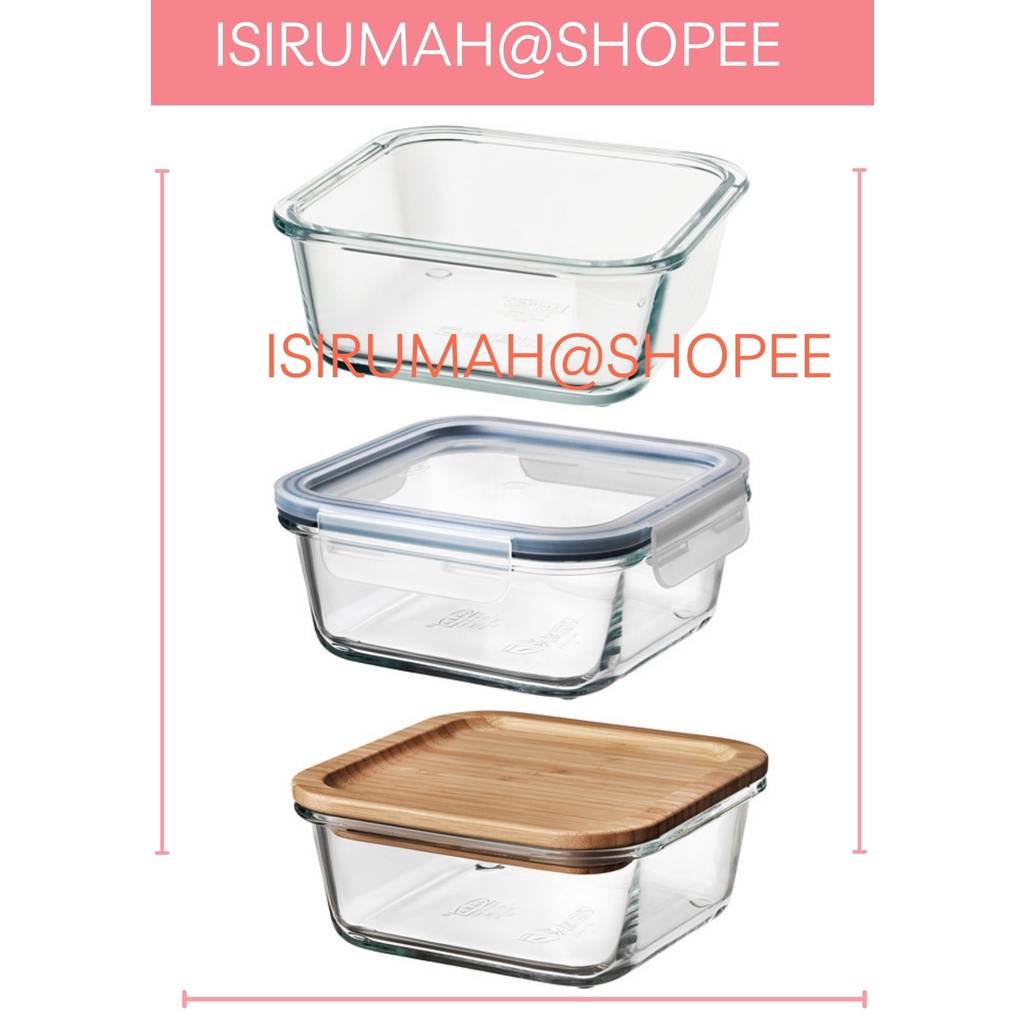 Jual Wadah Kaca Untuk Oven Microwave Tempat Penyimpanan Makanan Wadah ...