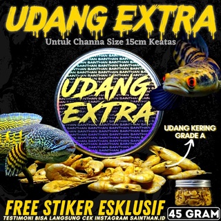 Jual UDANG EXTRA YELLOW Pakan Ikan Channa Maru Yellow Sentarum Auranti ...
