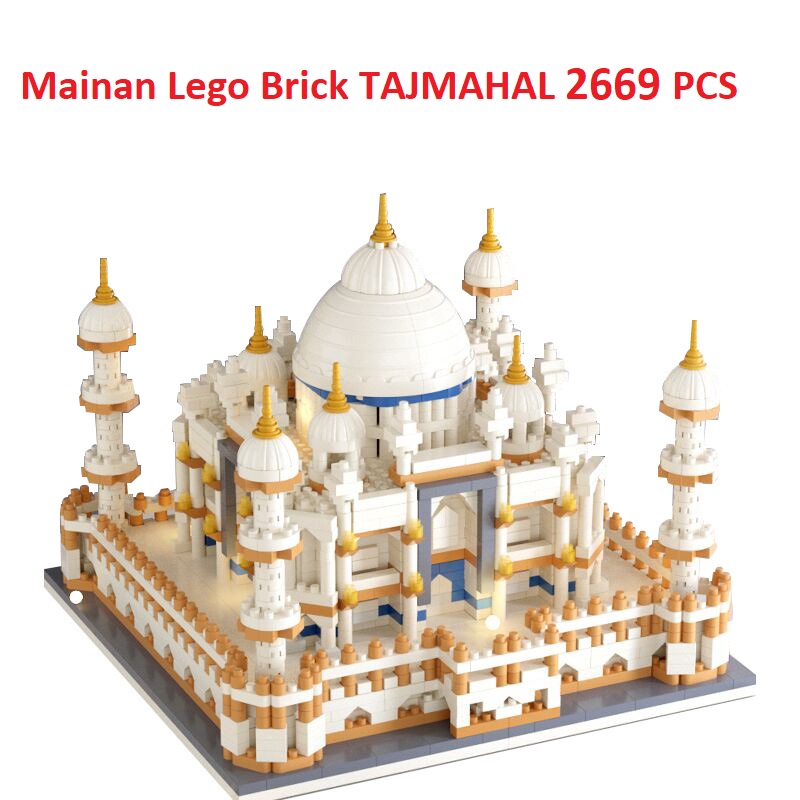 Jual Mainan Brick Mini TajMahal Model Bangunan Arsitektur Terkenal Dunia Taj Mahal 2669 PCS dan ...
