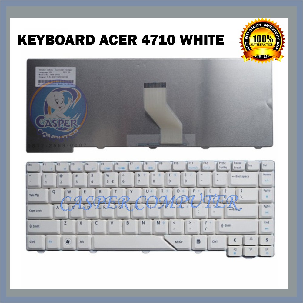 Jual KEYBOARD ACER 4710 WHITE | Shopee Indonesia