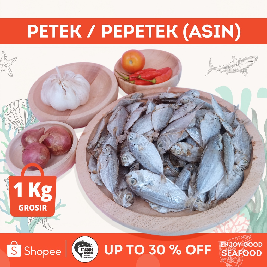 Jual IKAN PETEK / PEPETEK KERING 1 kg / PEPETEK ASIN SUPER PREMIUM ...