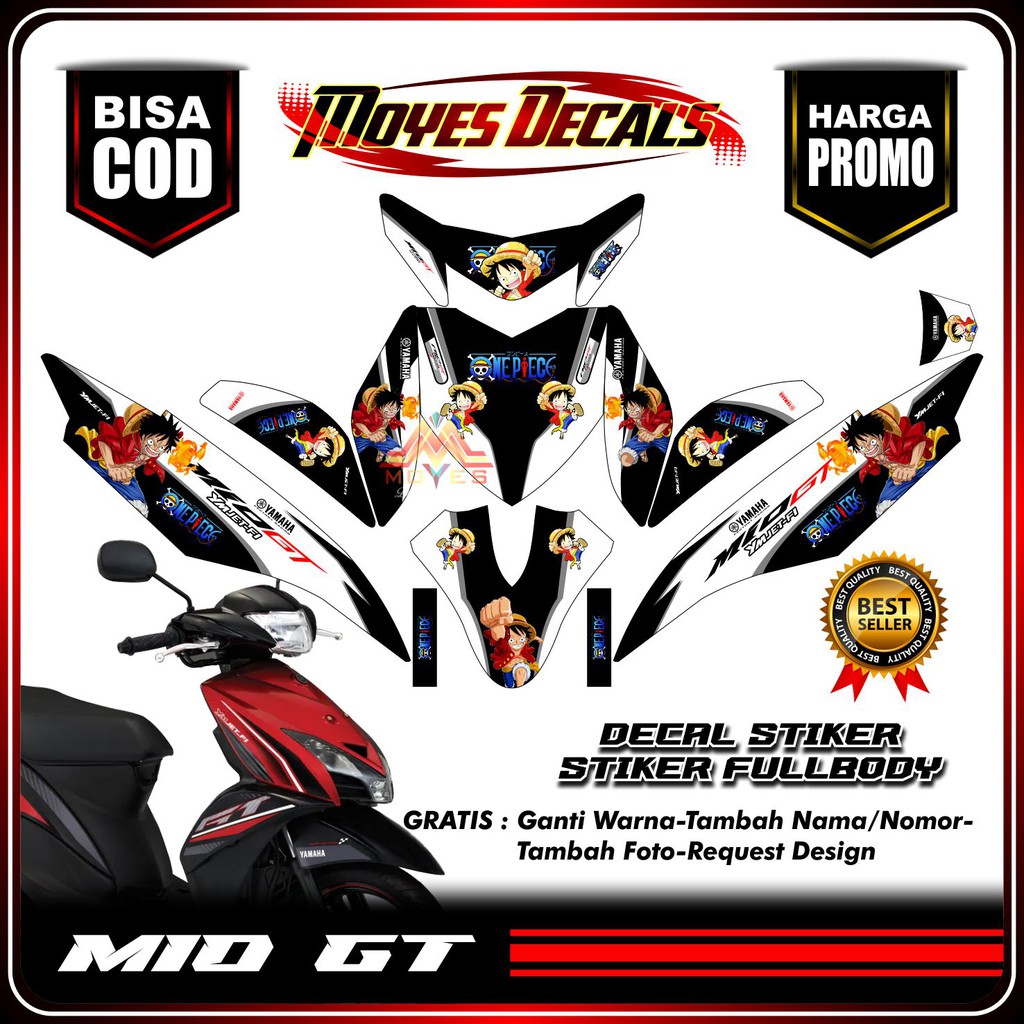 Jual stiker mio gt fullbody karakter-decal stiker mio gt fullbody ...