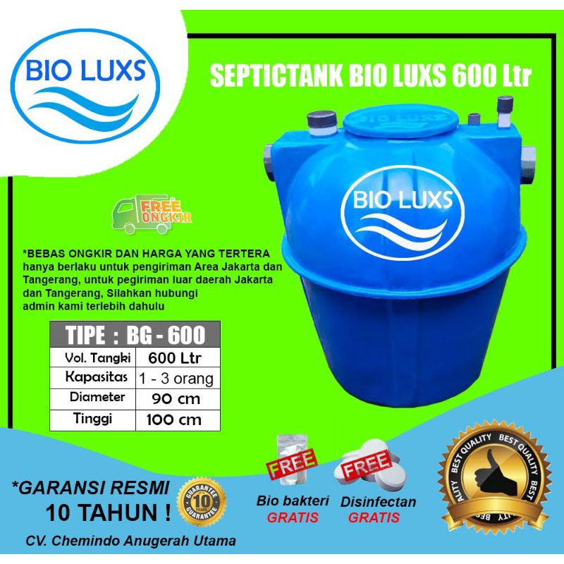 Jual Septic Tank Bio,Biotech,Bioluxs,Biofil BG 600 liter | Shopee Indonesia