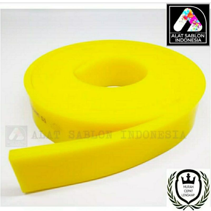 Jual KARET RAKEL SABLON KUNING PAPAK 50MMX9MM PER CM ALAT SABLON ...