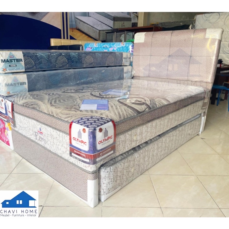 Jual set 2in1 springbed olympic eero spring bed lengkap ukuran 120cm ...