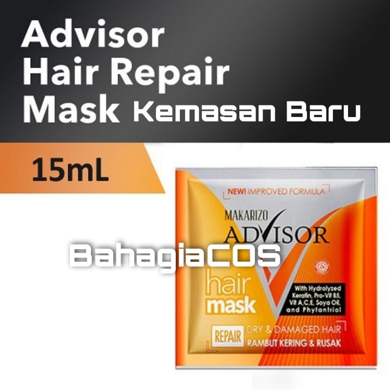 Jual Makarizo advisor Hair Repair Mask 15ml sachet / Masker Rambut ...