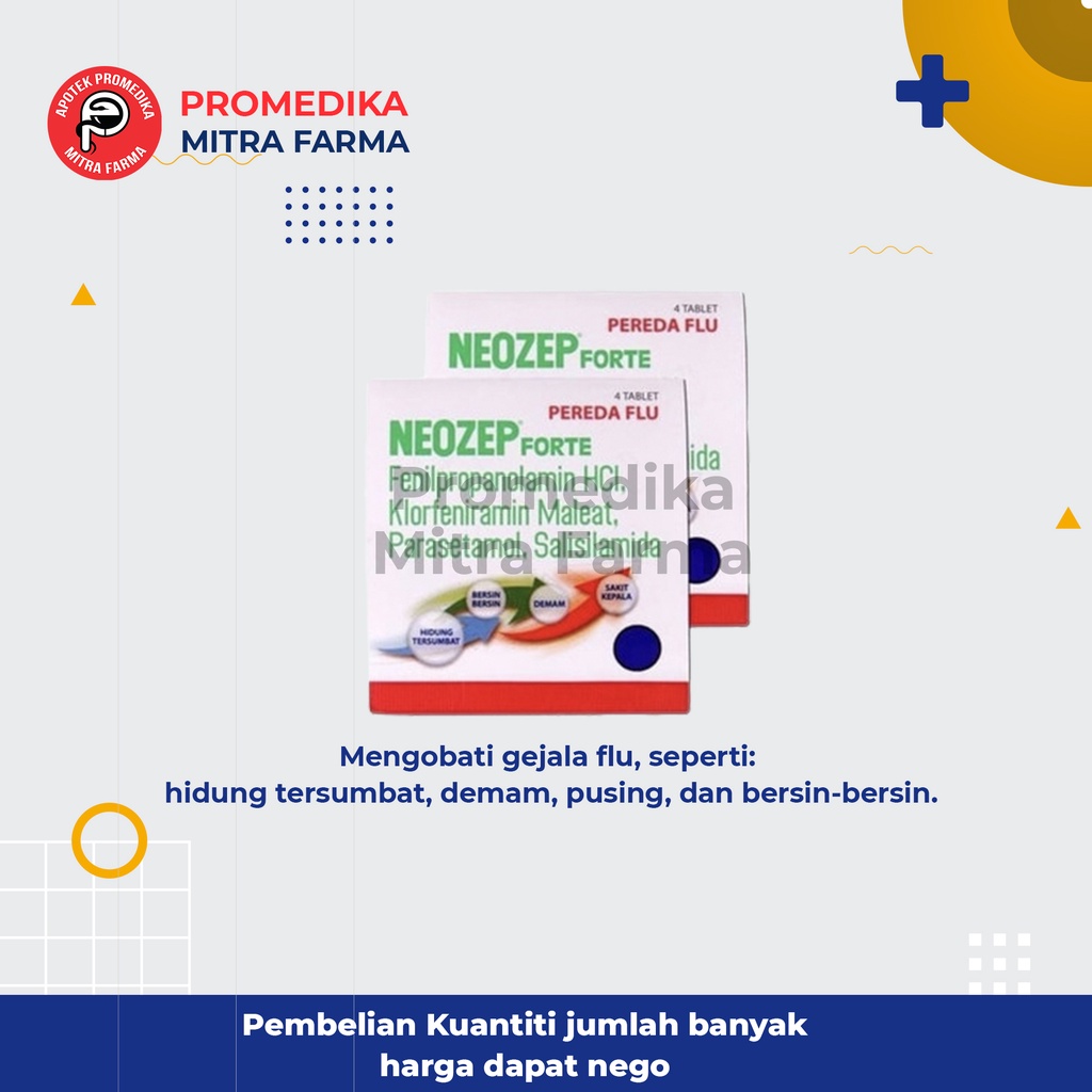 Jual Neozep Forte Tablet 4s / Strip / Obat Flu Dewasa | Shopee Indonesia