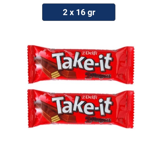 Jual Take-It 2 Fingers Wafer Coklat 2 x 16 gr | Shopee Indonesia