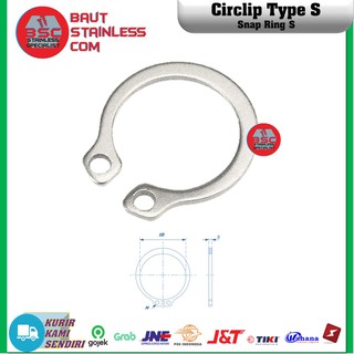 Jual CIRCLIP SNAPRING STAINLESS SS304 TYPE - S15 EXTERNAL LOCKING SNAP ...