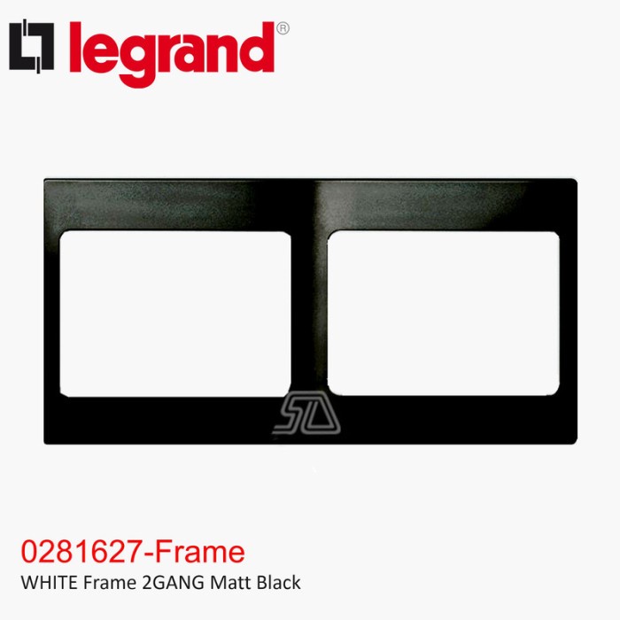 Jual LEGRAND MALLIA FRAME 2 GANG MATT BLACK | Shopee Indonesia