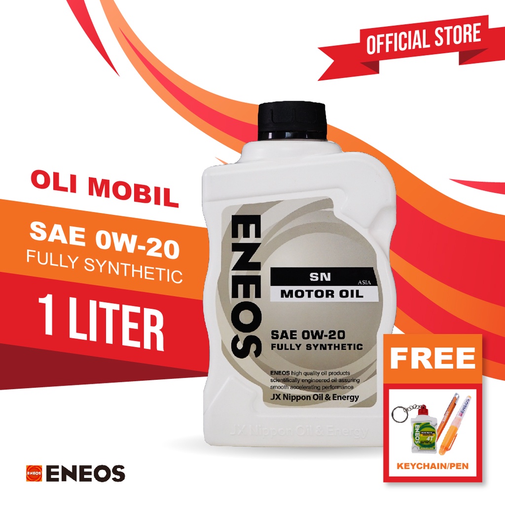 Jual ENEOS Oli Mesin Mobil SAE 0W-20 SN Kemasan 1L Indonesia|Shopee Indonesia