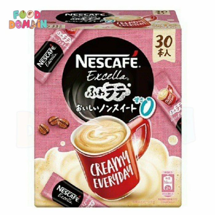 Jual Nescafe Excella Fluffy Coffee Latte Delicious Unsweetened 30Stick 122g | Shopee Indonesia